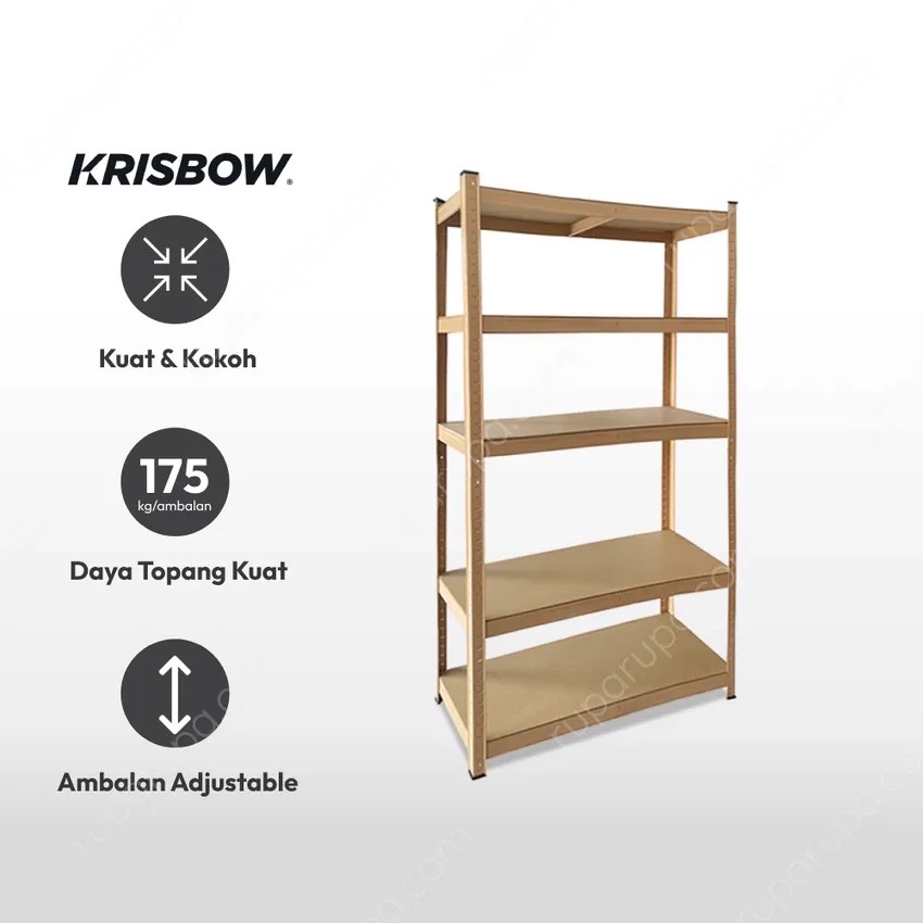 Jual Ace Krisbow Rak Besi Siku 5 Tingkat Rack Buku Arsip Susun ...