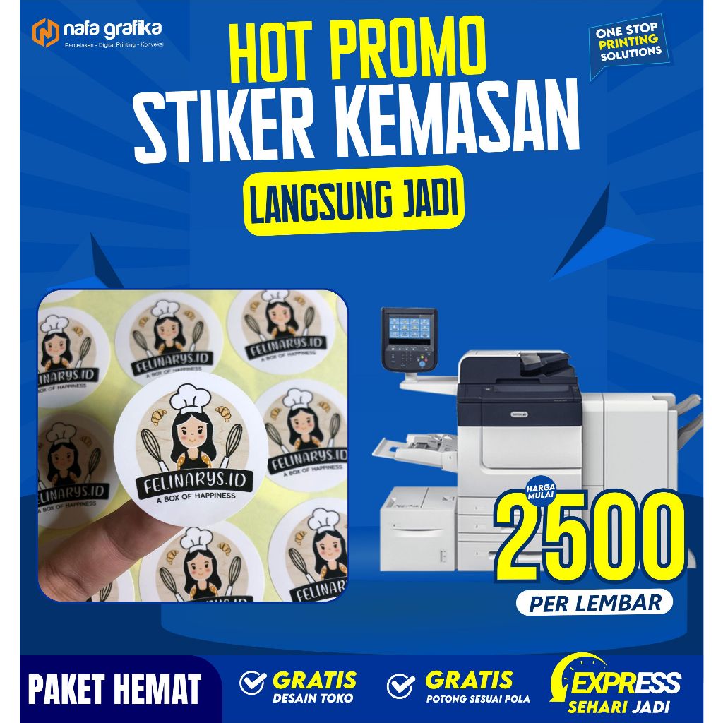 Jual STIKER KEMASAN A3+ STICKER LABEL BENTO BOX TOPLES SKINCARE MAKANAN ...