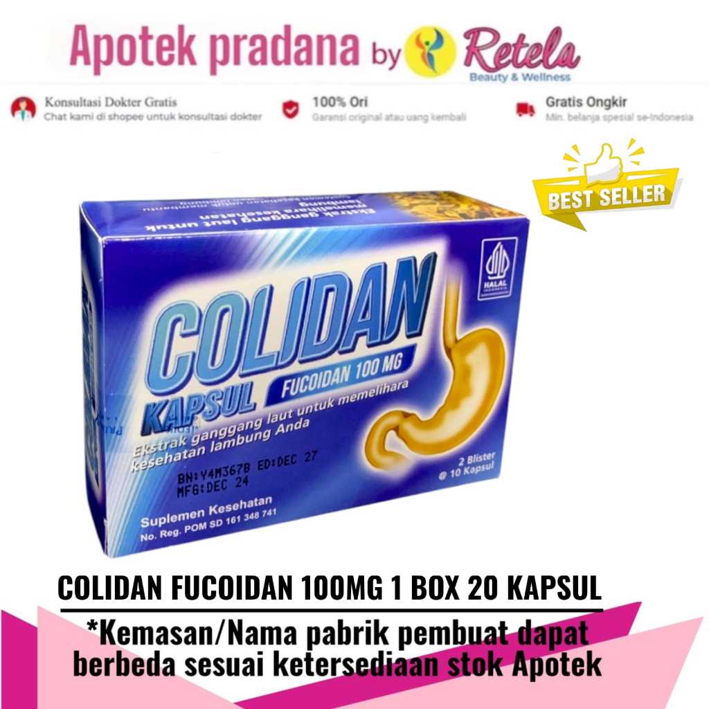 Jual COLIDAN FUCOIDAN 100 MG 1 BOX @ 20 KAPSUL | Shopee Indonesia