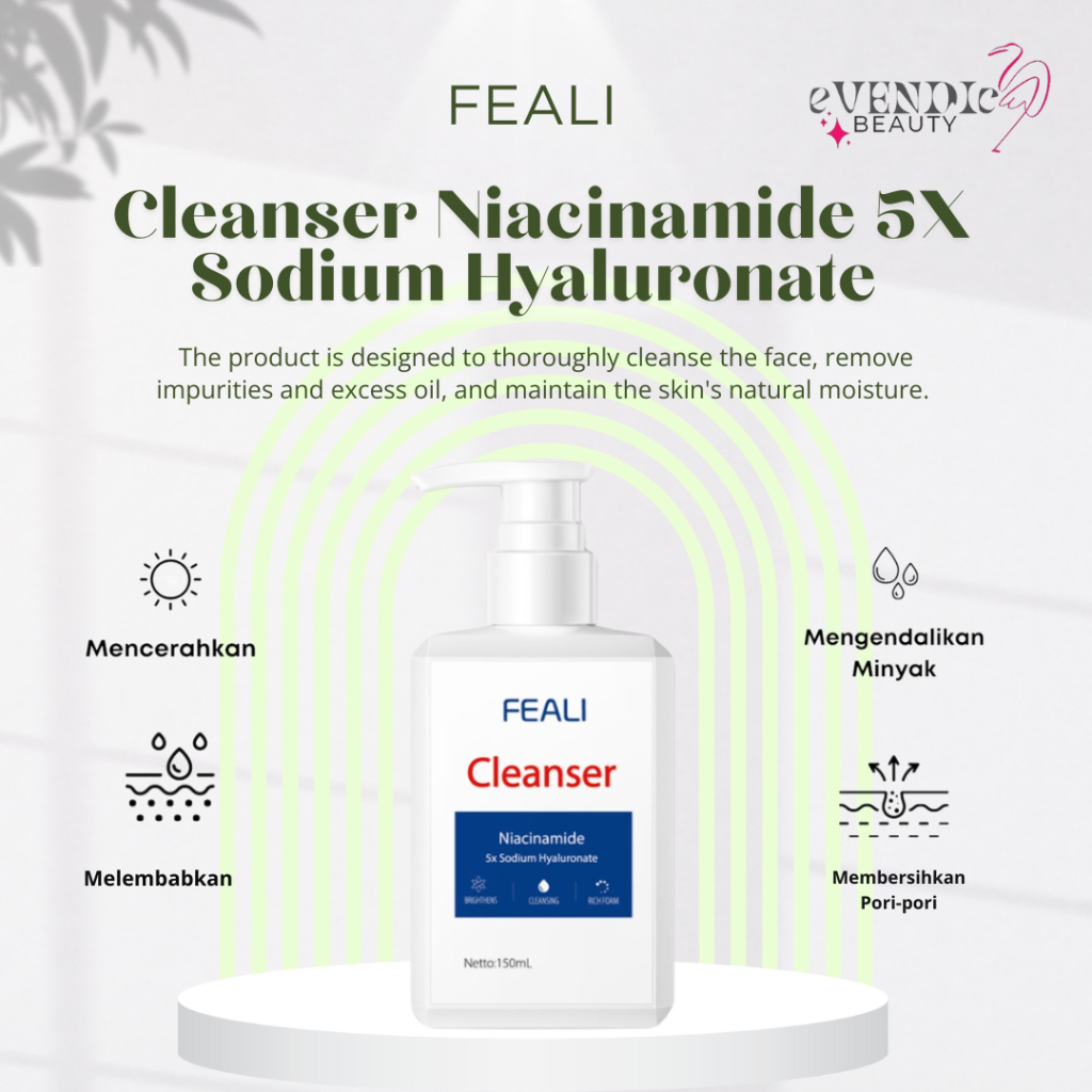 Jual READY [BPOM] FEALI Cleanser Niacinamide 5X Sodium Hyaluronate ...