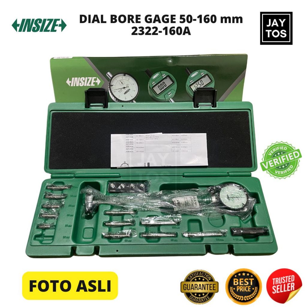 Jual Insize 2322-160A Dial Bore Gauge / Dial Bore Gage 50-160 mm 0.01 ...