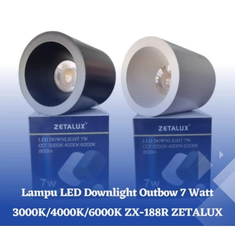 Jual Lampu Led Downlight Fixture 7W Outbow 3CCT - ZETALUX | Shopee ...