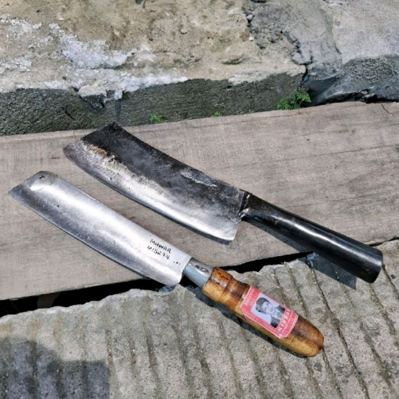 Jual paket pisau dapur bonus pisau besar - pisau cacah daging dan ...