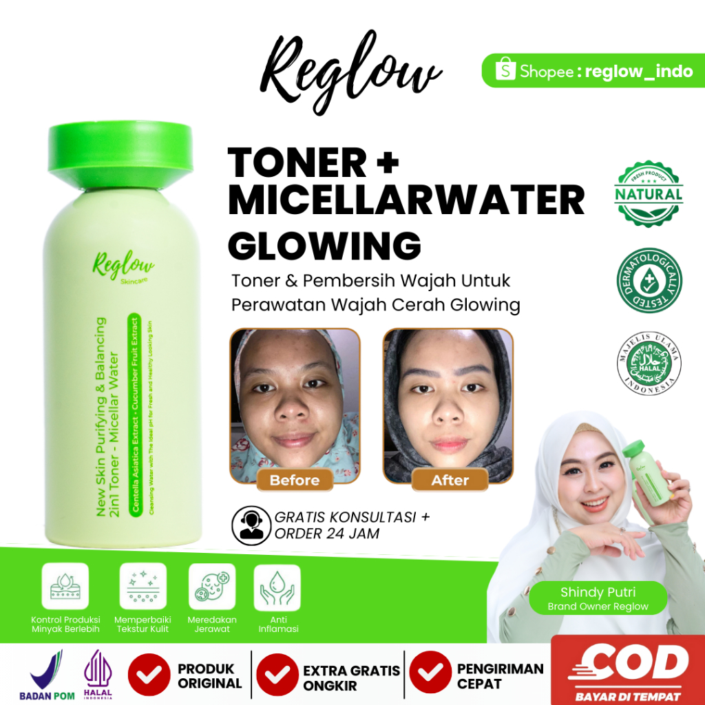 Jual Toner Reglow dr.Sindy Skincare Wajah Glowing Pencerah Kulit Kusam ...