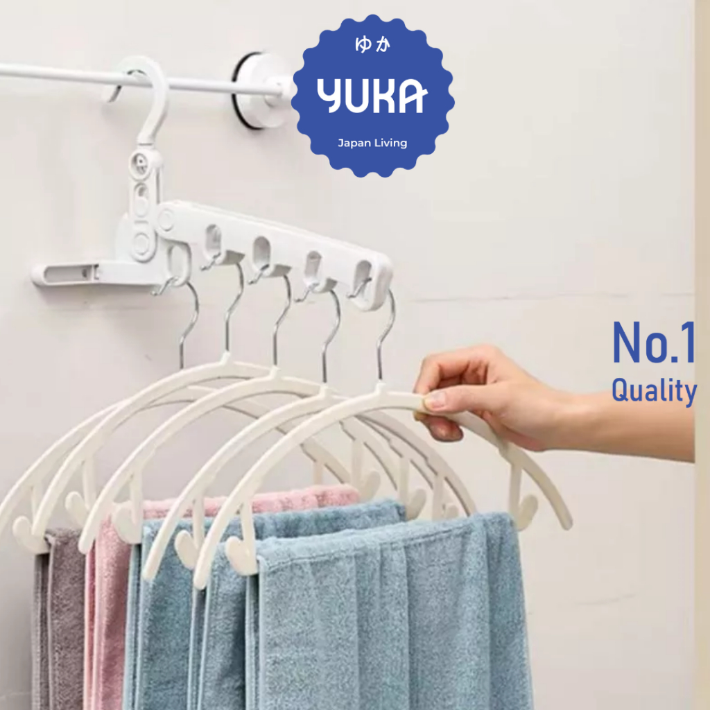 Jual YUKA - ASAMI Hook Baju Travel Jemuran Handuk Efisien Gantungan 5 ...