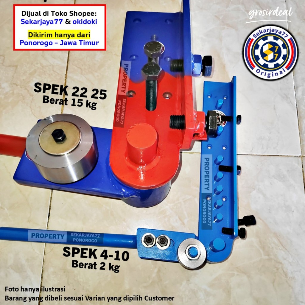 Jual Alat Tekuk Besi 22 25mm (15kg) | Ready Penekuk Besi 6 8 10 (2kg ...