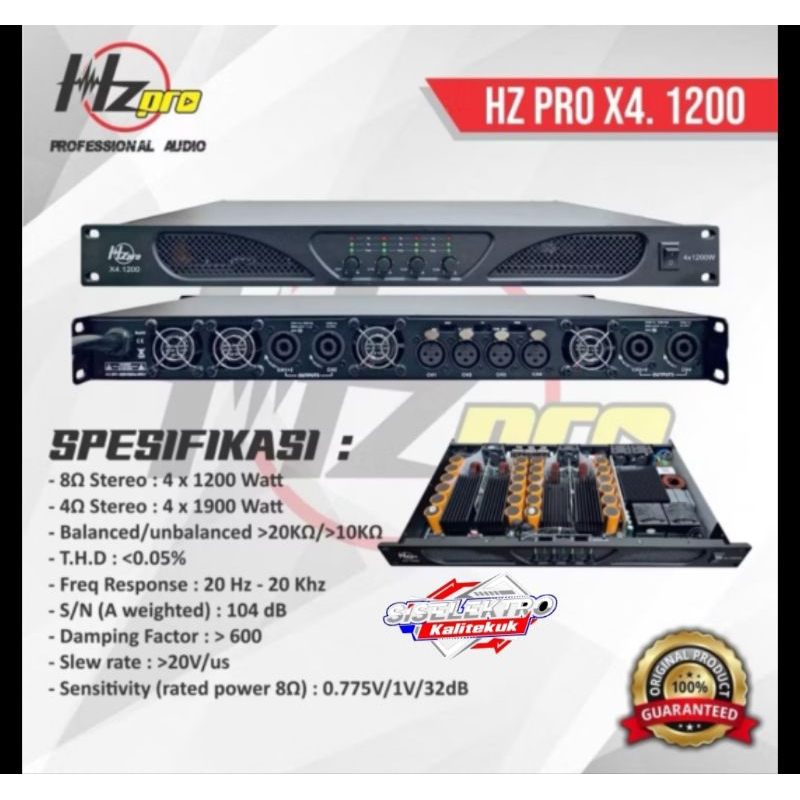 Jual Power amplifier hz pro X4 1200 hz pro 4 Chanel hx pro x41200 | Shopee Indonesia