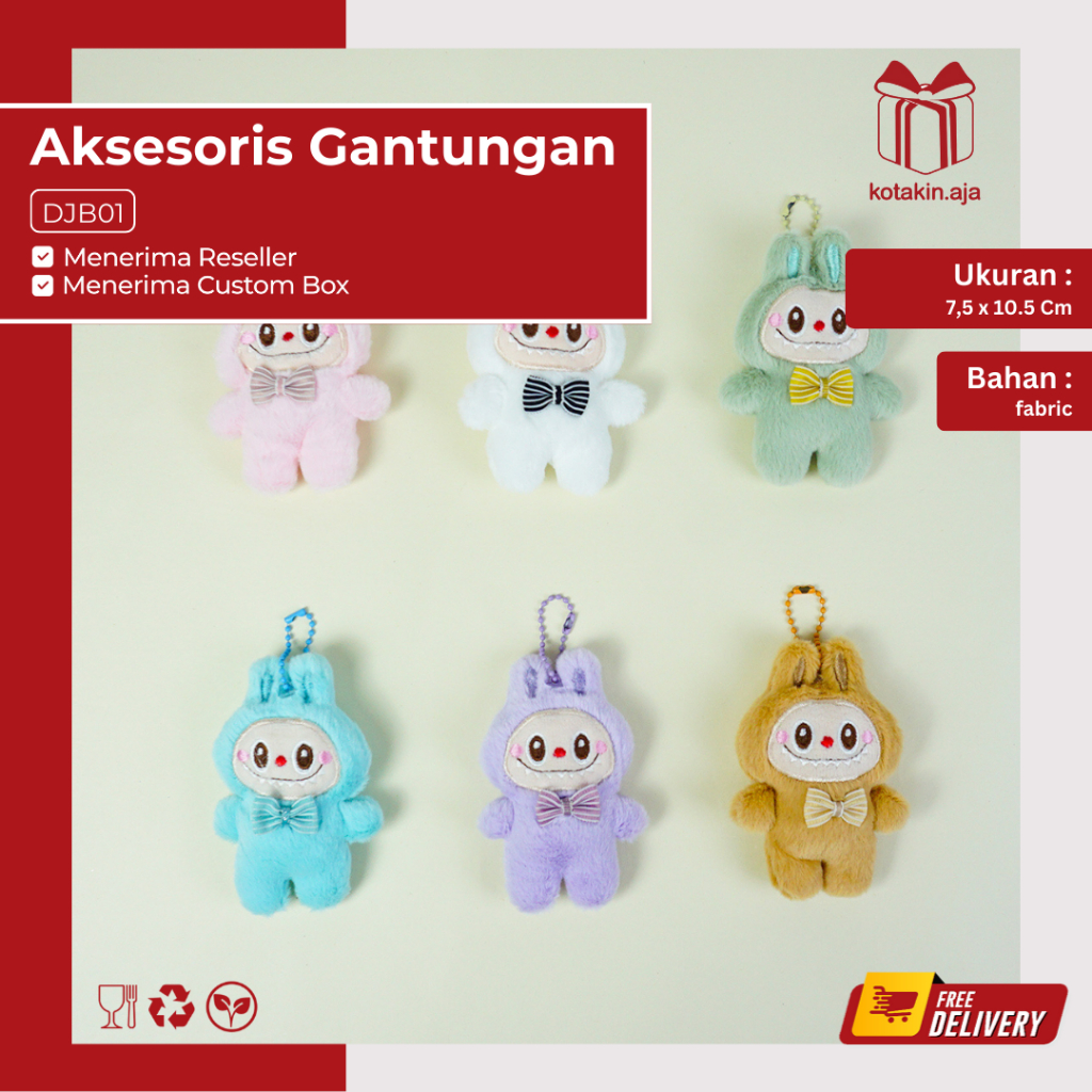 Jual Gantungan Kunci Labubu / Gantungan Tas Labubu / Gantungan Boneka ...