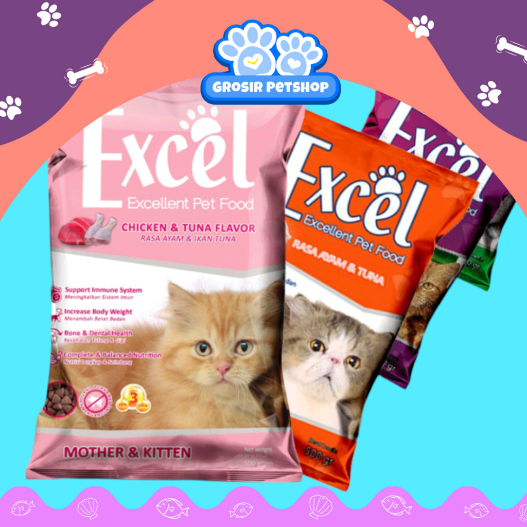 Jual MAKANAN KUCING KITTEN - EXCEL FRESH PACK 500GR - PAKAN KUCING ...
