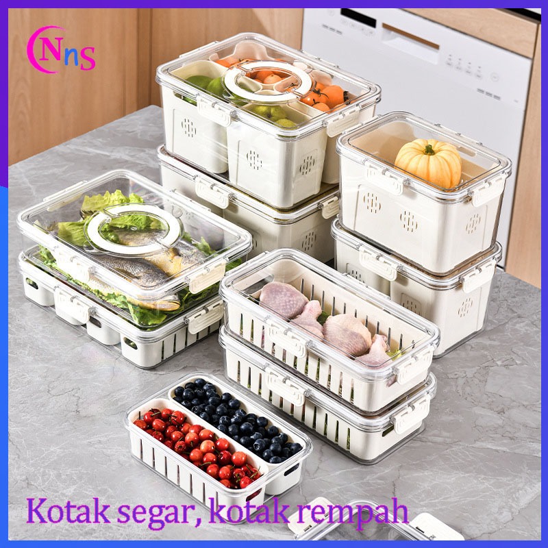 Jual Container Kotak Wadah Penyimpanan Makanan Ringan di Kulkas Tempat ...
