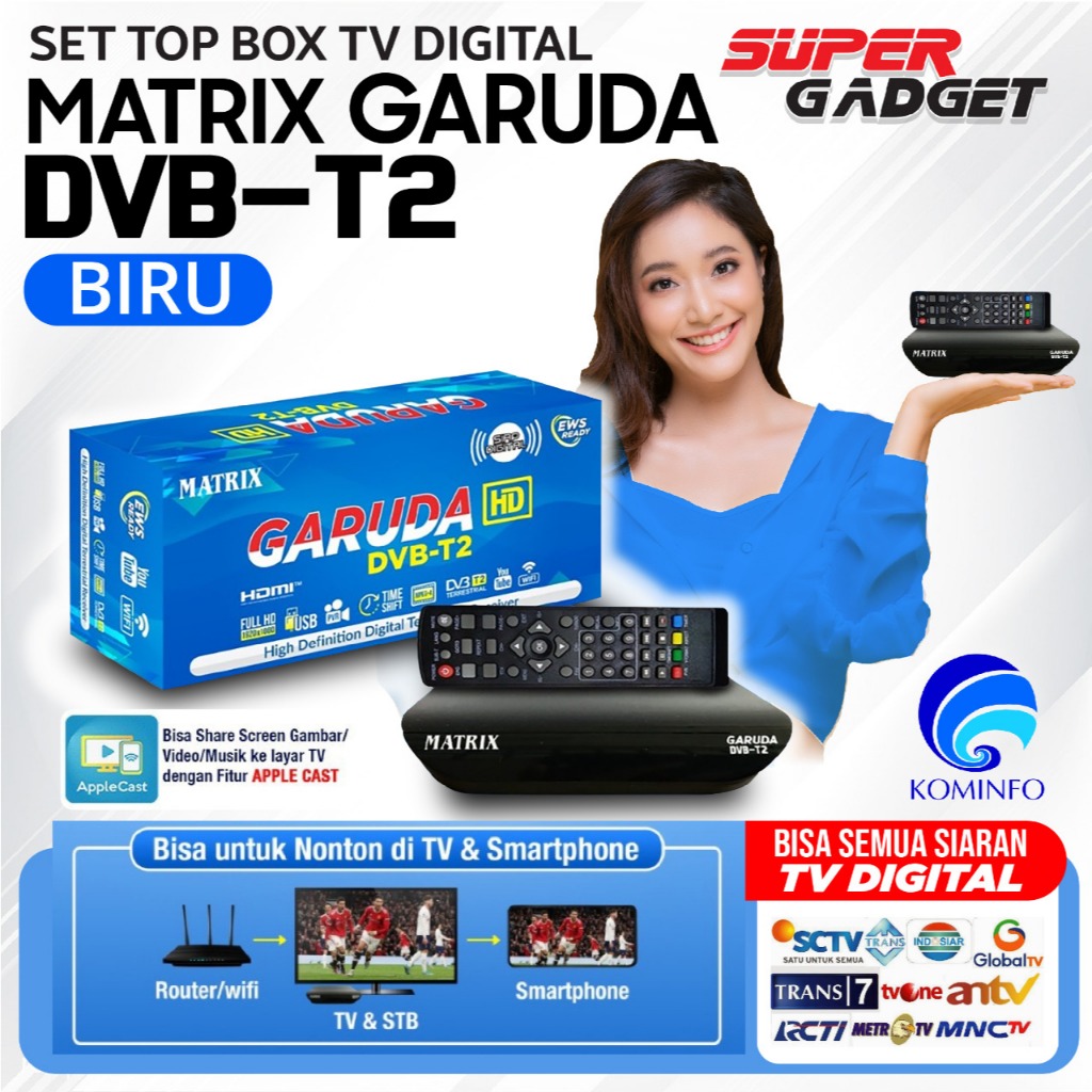 Jual Set Top Box Matrix Garuda DVBT2 STB Antena Converter TV Tabung ...
