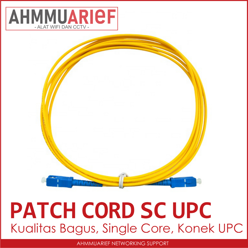 Jual PATCH CORD PATCHCORD SC UPC KABEL FIBER OPTIK SINGLE CORE MODE ...