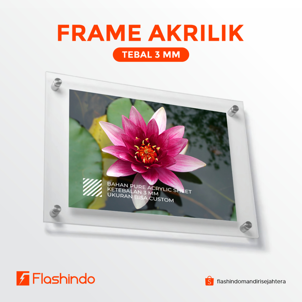 Jual Frame Akrilik 3 mm Poster / Papan Informasi / Bingkai Foto / Papan ...