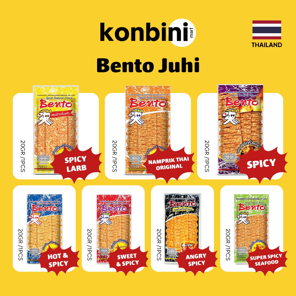 Jual KONBINI THAILAND - Bento Juhi Snack 20gr Snack Sweet & Spicy, Thai ...