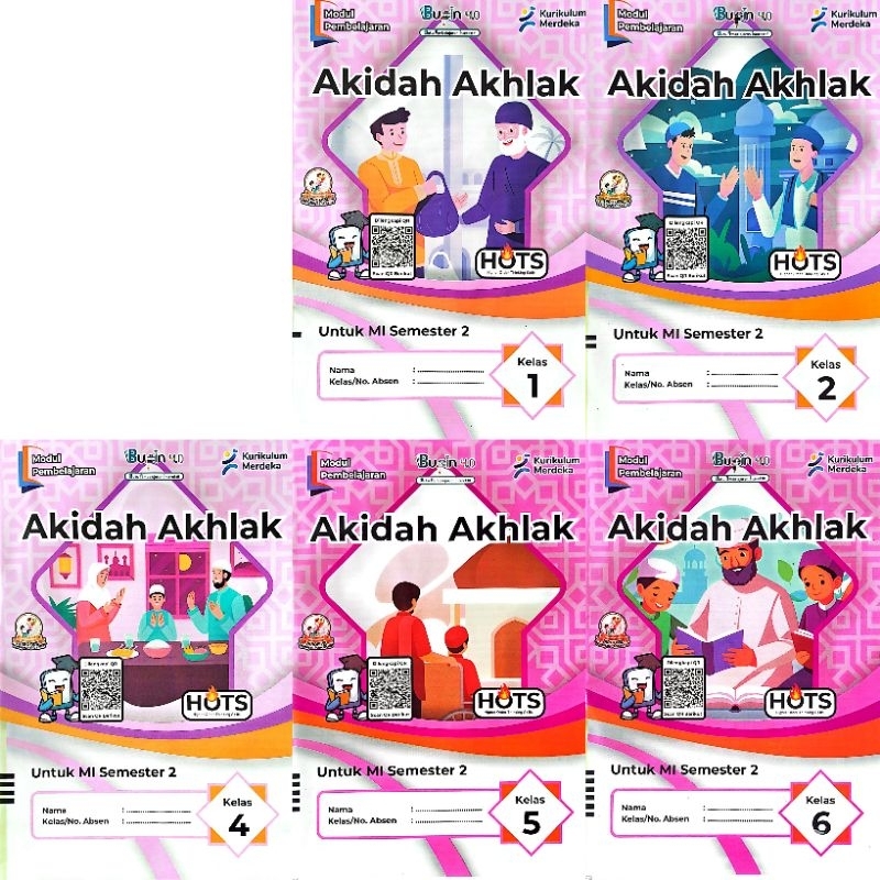 Jual LKS MI AKIDAH AKHLAK KELAS 1 2 3 4 5 6 SEMESTER 2 KURIKULUM MERDEKA TA. 2024 2025 BUPIN ...