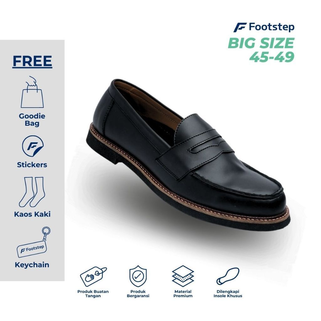 Jual Sepatu Casual Pria Formal Big Size Jumbo Footstep Footwear ...