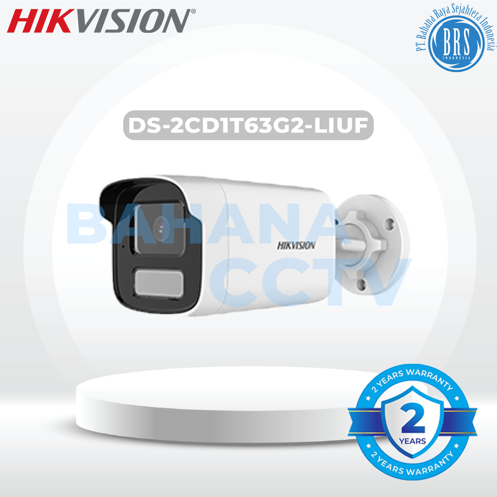 Jual HIKVISION - 6 MP Smart Hybrid Light Fixed Bullet Network Camera DS-2CD1T63G2-LIUF 4MM ...