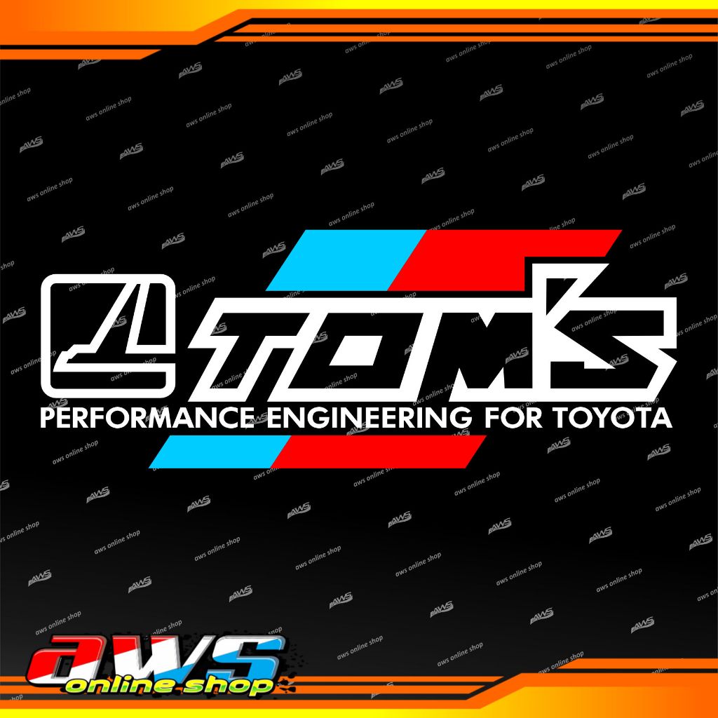 Jual Sticker Cutting Toms Toyota Performance Engineering | Shopee Indonesia