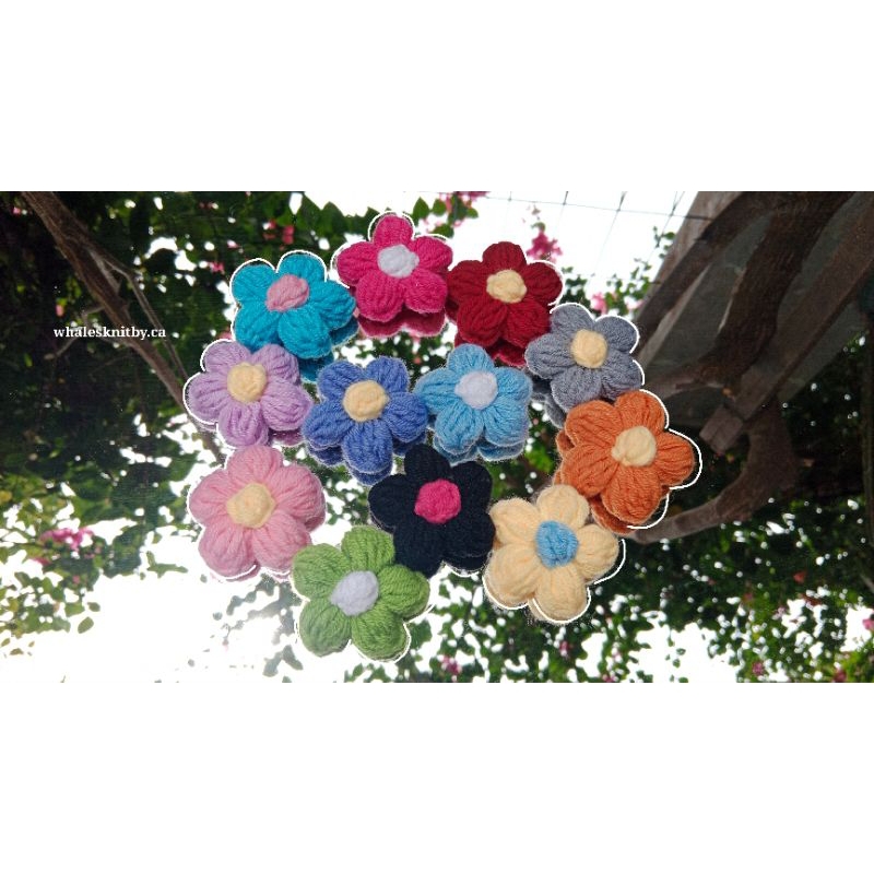 Jual Flower puff crochet | keychain crochet | gantungan kunci bunga ...