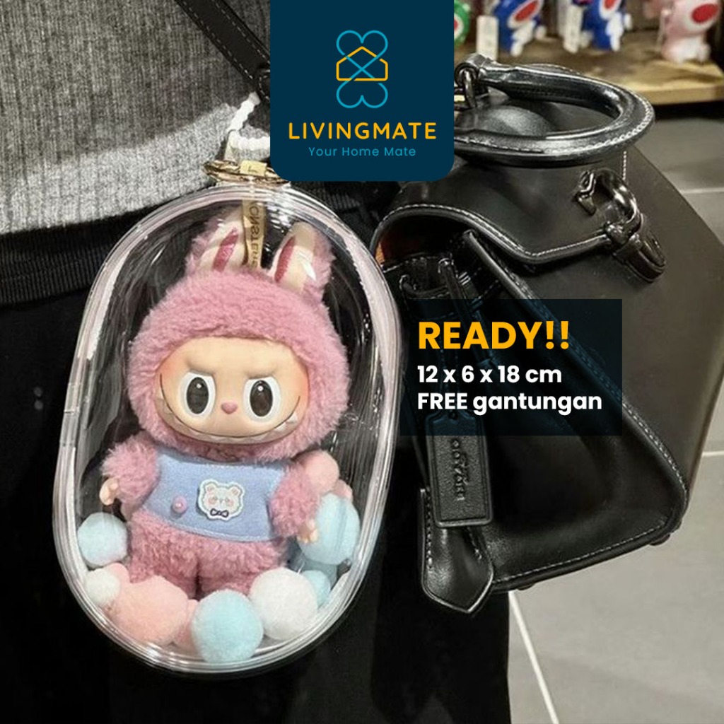 Jual [Living Mate] Pouch keychain bag gantungan boneka labubu Upset ...