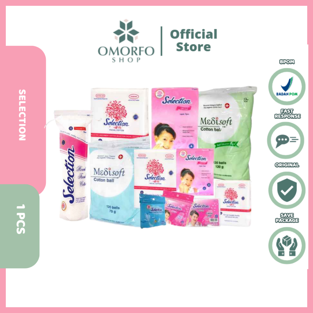 Jual ️Omorfo ️SELECTION Facial cotton Round kapas toner| Kapas ...