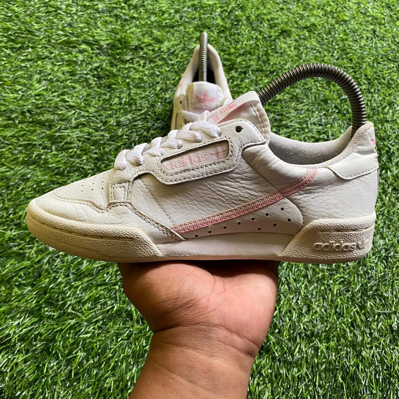 Jual Sepatu continental 80s white leather second original | Shopee Indonesia