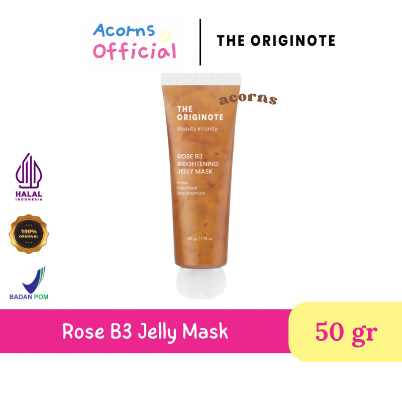 Jual The Originote Rose B3 Brightening Jelly Mask - Masker Gel Mask ...