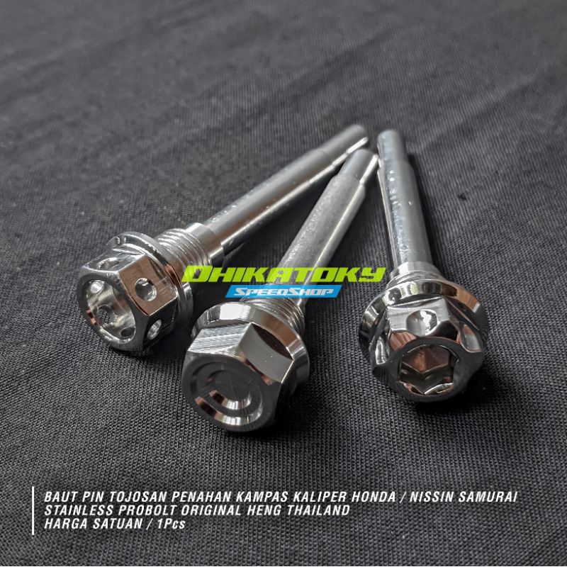 Jual Baut pin tojosan kampas kaliper Standar HONDA / NISSIN SAMURAI 2P Stainless Probolt ...