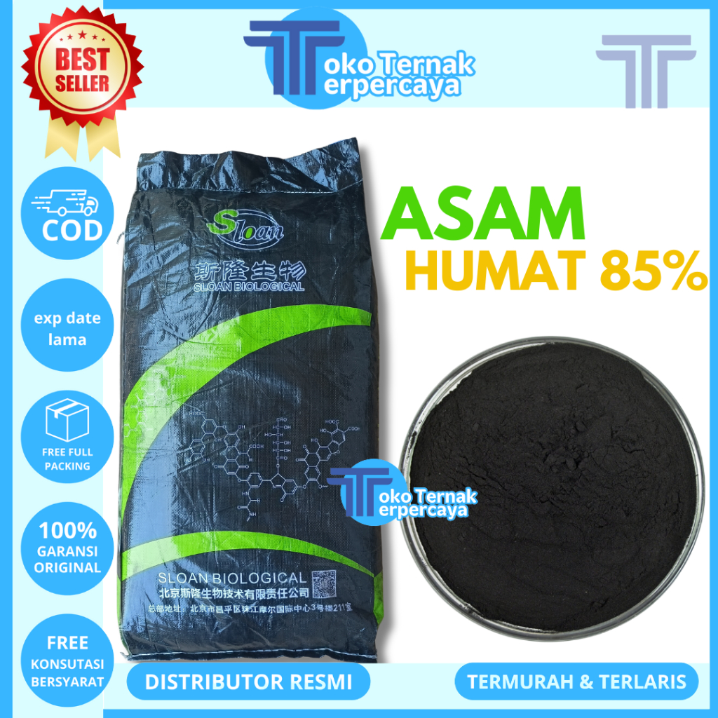 Jual ASAM HUMAT 85% SLOAN 1 KG - HUMIC ACID - SODIUM HUMAT - SODIUM HUMATE - HUMID ACID - HUMIC ...