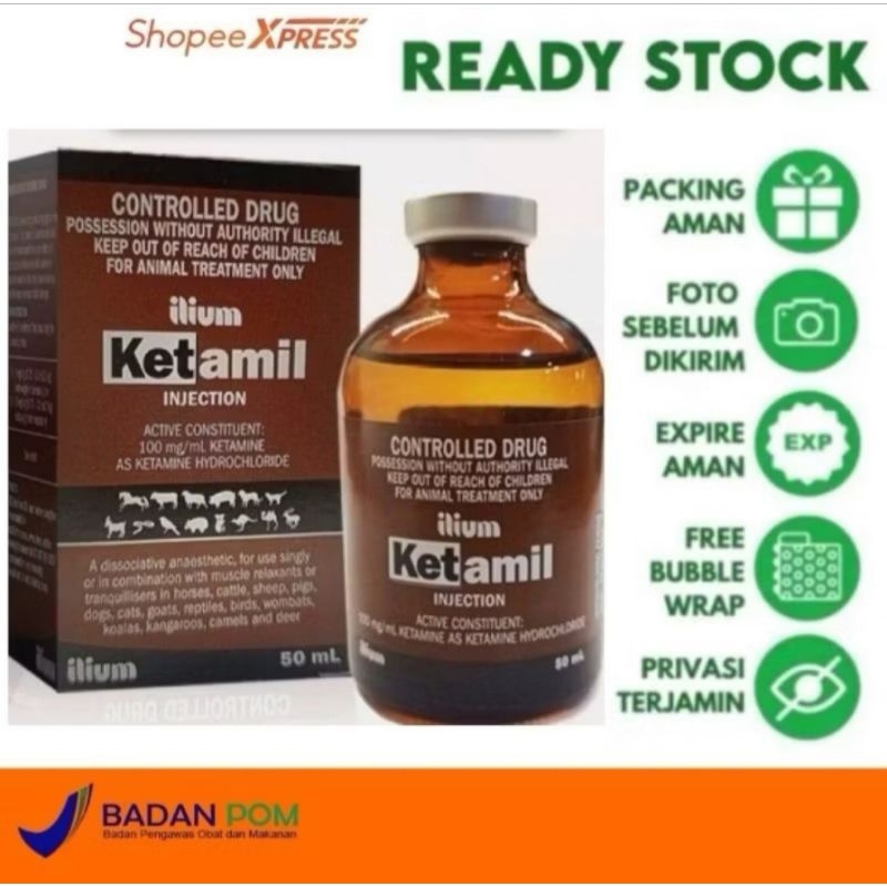 Jual KETAMIL ILIUM INJECTION ASLI ORIGINAL UNTUK HEWAN | Shopee Indonesia