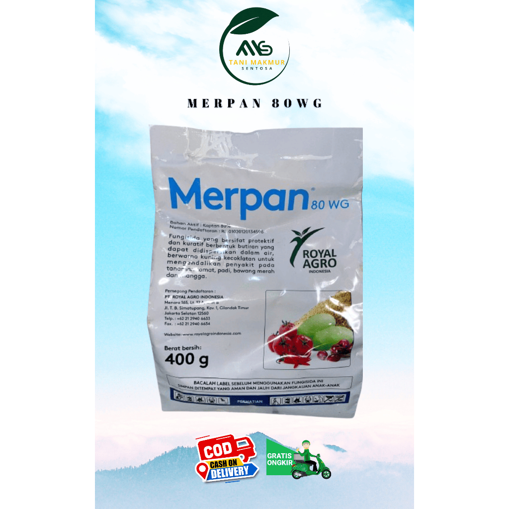 Jual Fungisida Merpan 80 WG Royal Agro Indonesia Pengendali penyakit ...