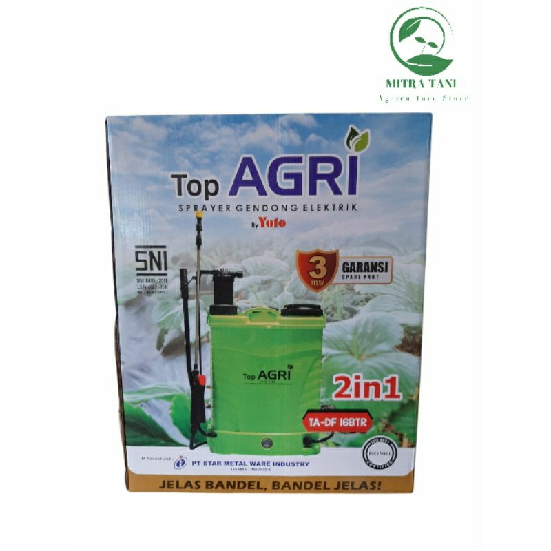 Jual TANGKI / SPRAYER ELEKTRIK TOP AGRI DOBLE MANUAL KAPASITAS 16 LITER ...