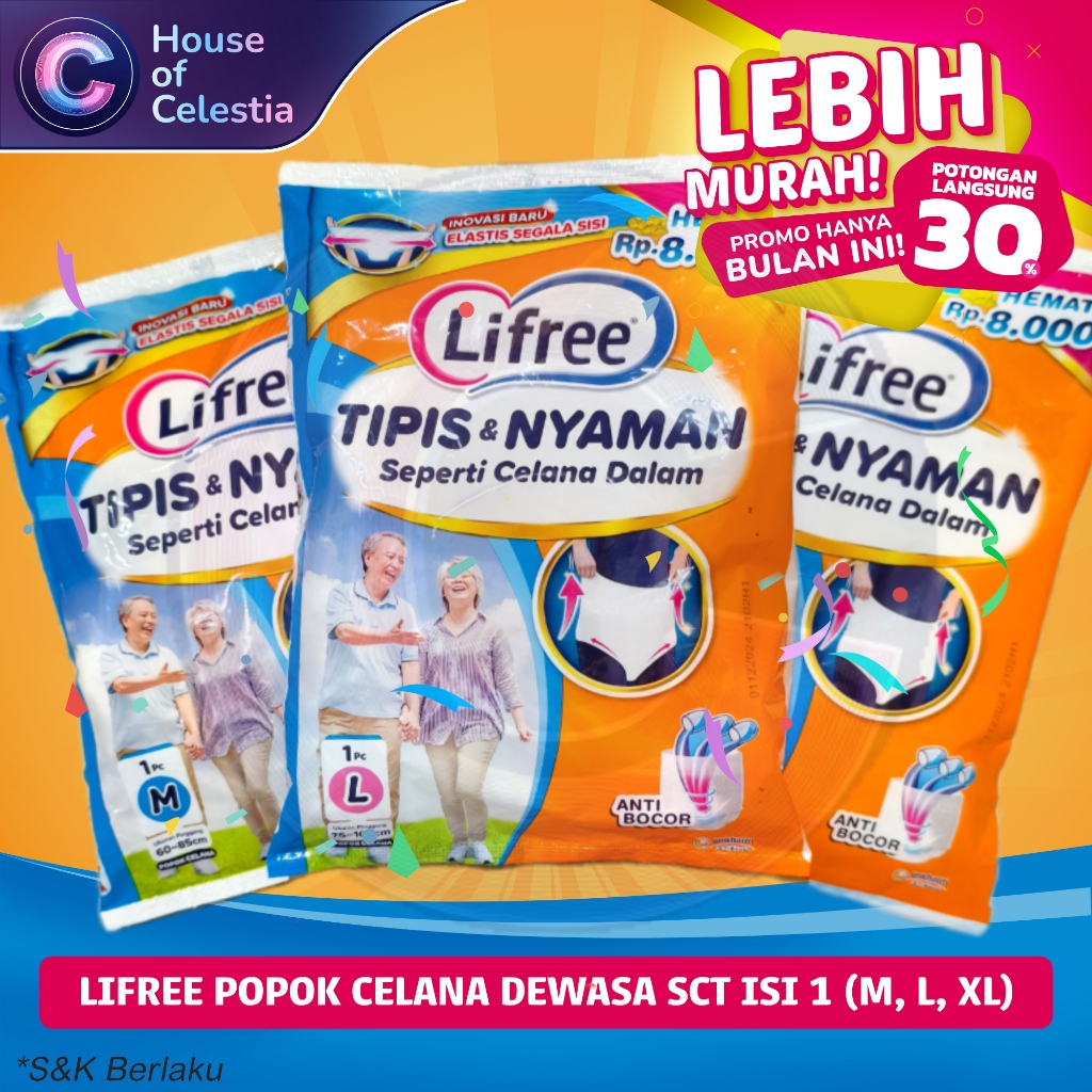 Jual LIFREE POPOK CELANA ORANG TUA (SIZE M L XL XXL) SACHET ISI 1 | Shopee Indonesia