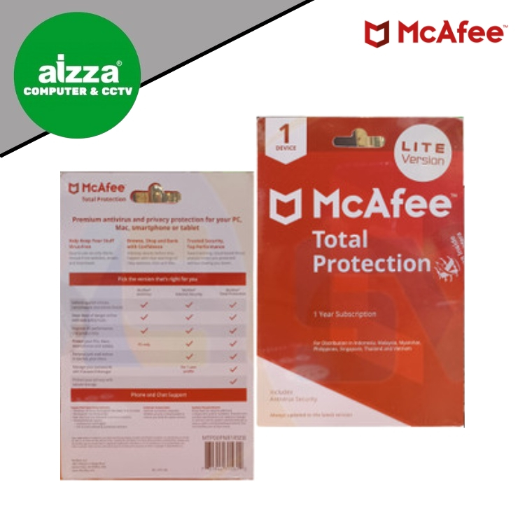 Jual McAfee Total Protection 1 Device aktif 1 tahun ( lite version ...