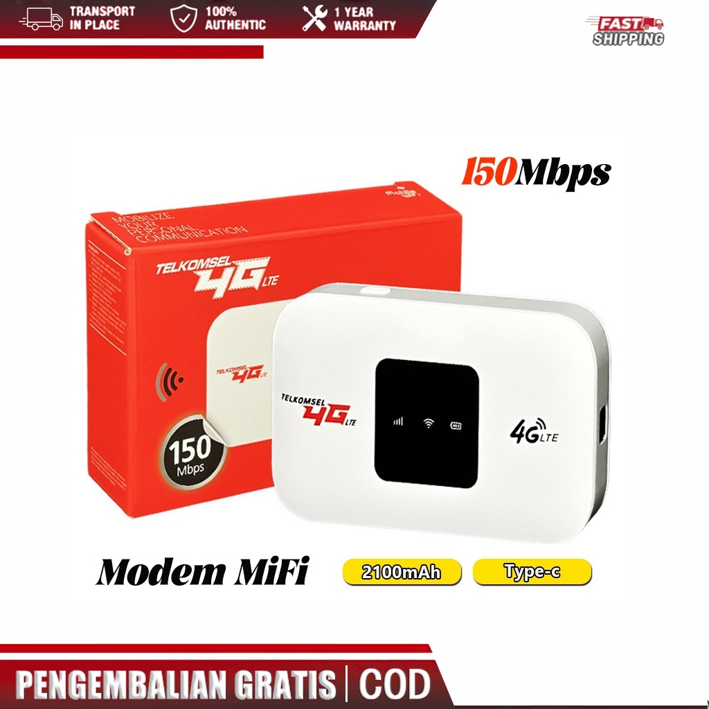 Jual [Gorgeousyy] MIFI MODEM WIFI 4G UNLOCK OPERATOR Perdana Telkomsel By.u/ 150 Mbps 4G ...