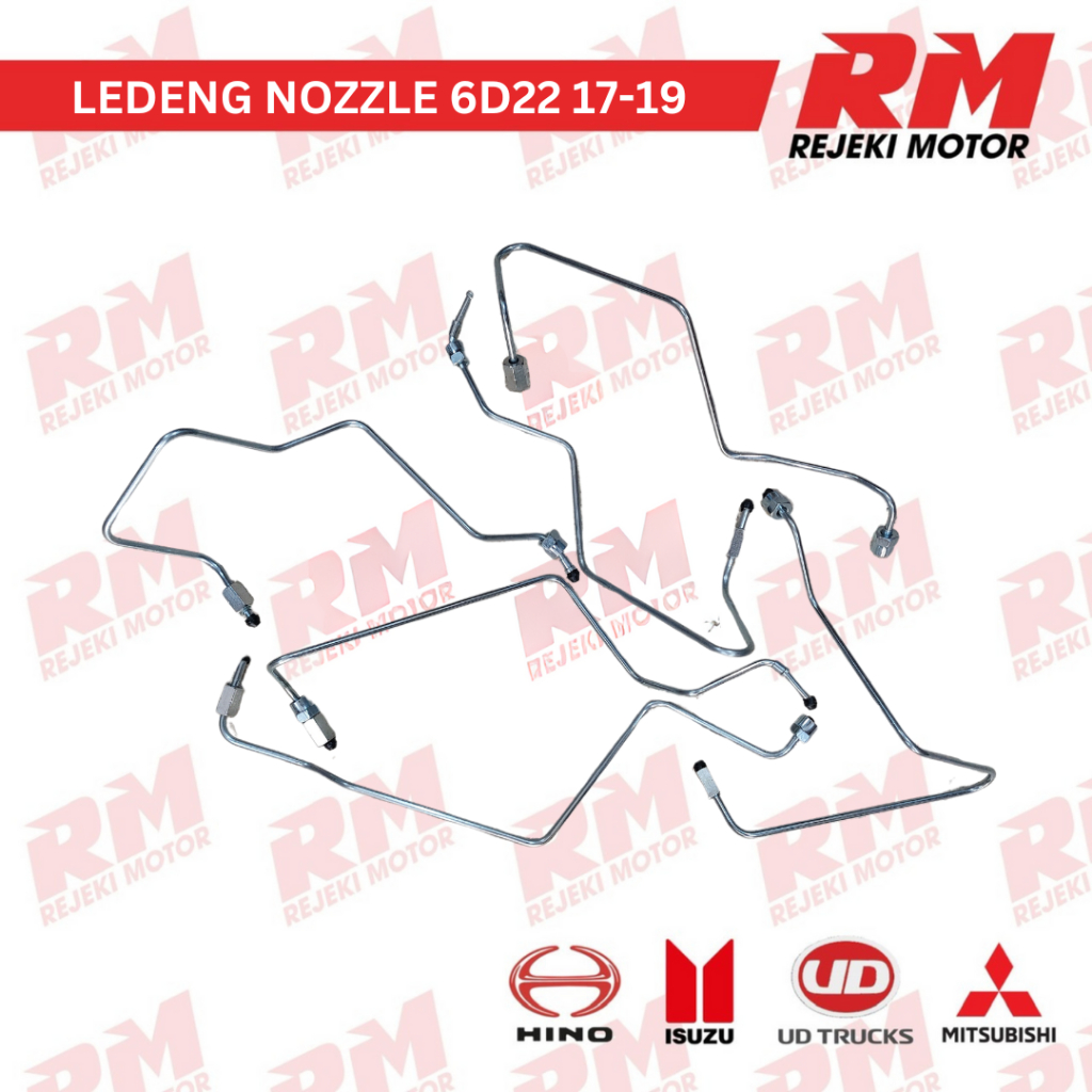 Jual PIPA NOZZLE INJEKSI INJEKTOR MITSUBISHI 6D22 FP418 set KUNCI 17 ...