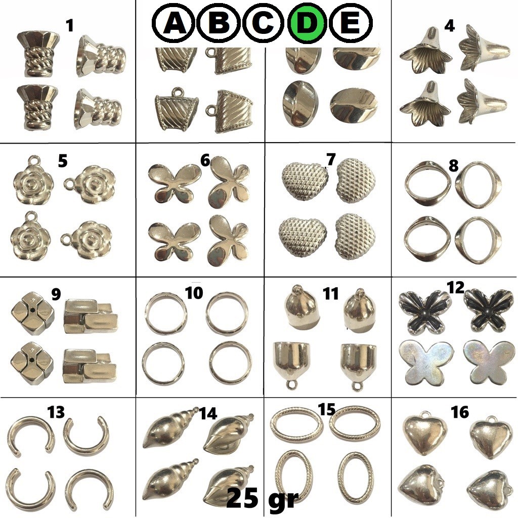 Jual Mote Manik Silver dan Gold Macam2 Model Type D Harga/25gr | Shopee ...