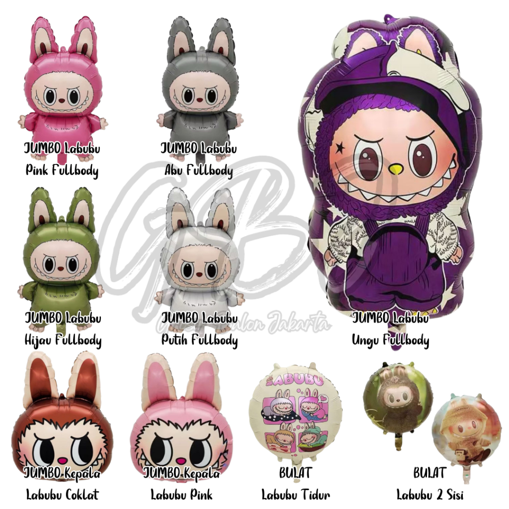 Jual Balon Foil JUMBO Labubu / Bando dan Pentungan The Monster Labubu ...
