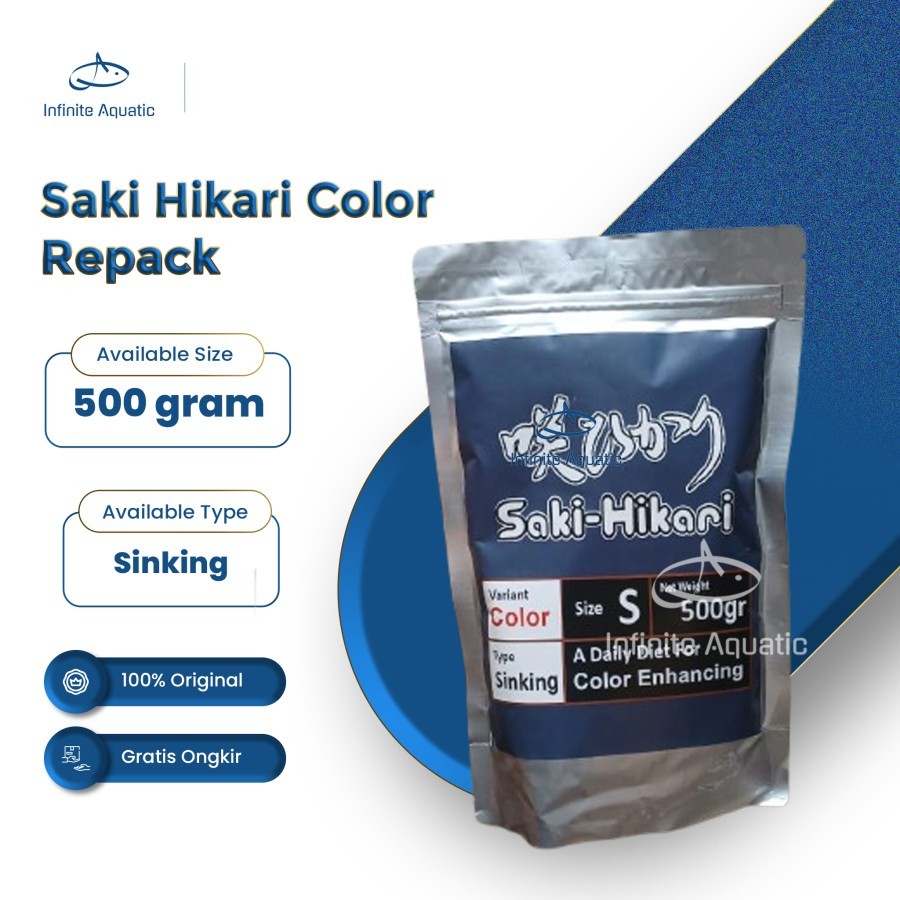 Jual Saki Hikari Color Sinking 500 gram Pakan Ikan Warna Koi Koki ...