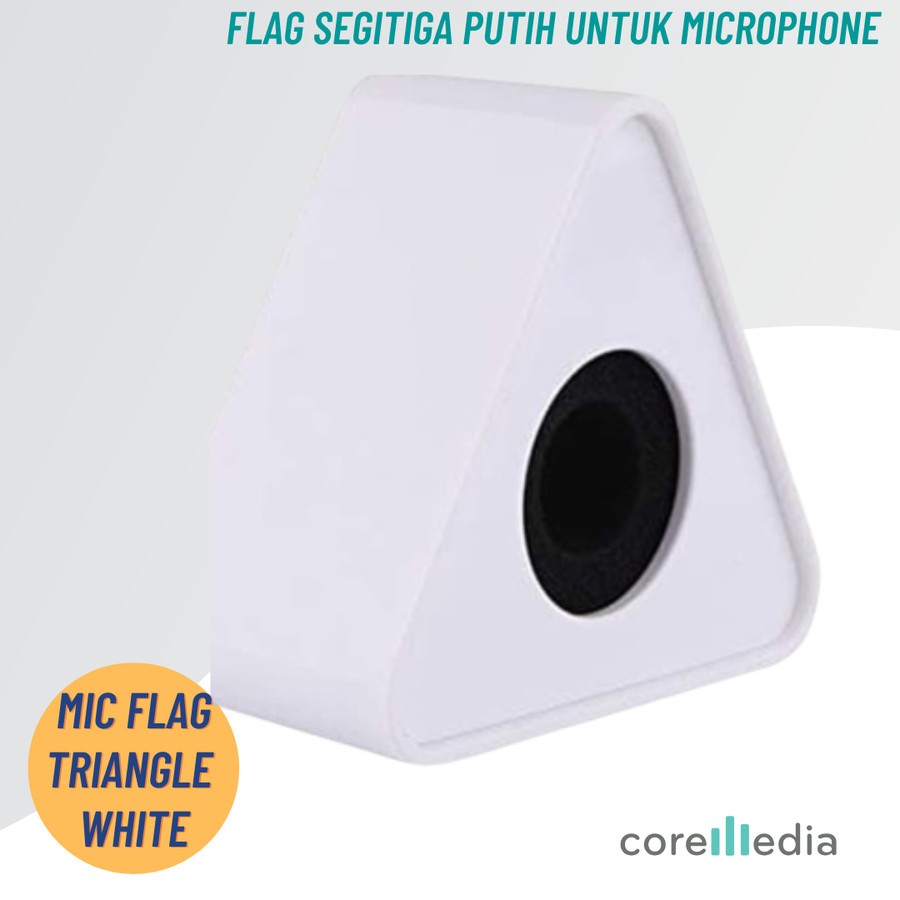 Jual Mic Flag Triangle White - Flag Segitiga Putih Untuk Microphone ...