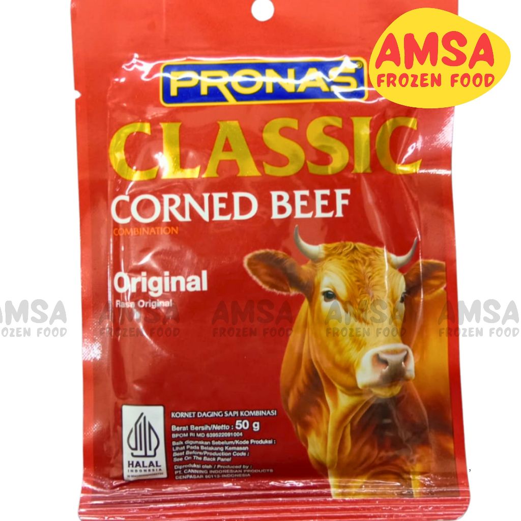 Jual Pronas Kornet Sapi 50 gr sachet / Pronas Corned Beef 50 gr ...