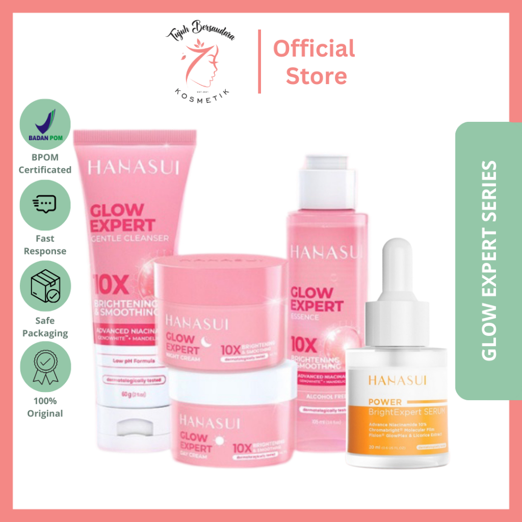 Jual Hanasui Glow Expert Series + Power Bright Expert Serum | Gentle ...