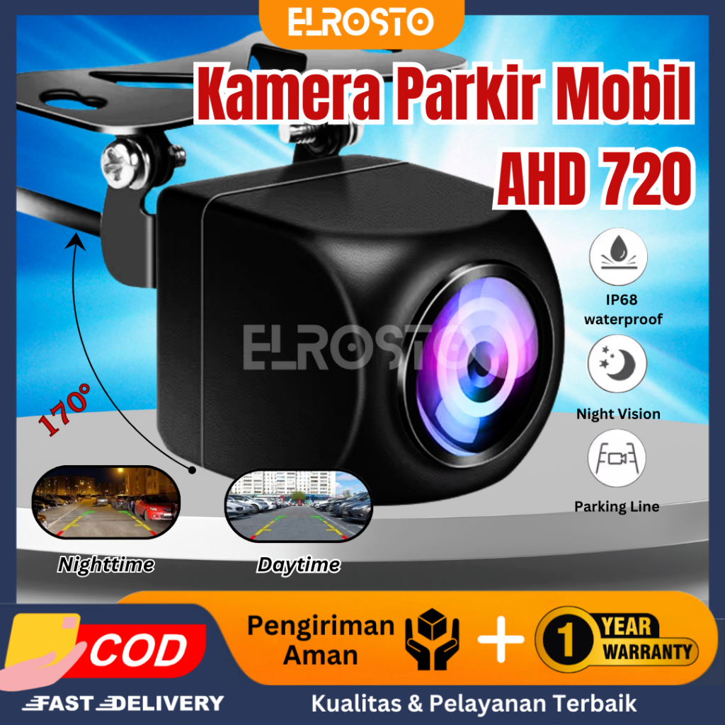 Jual ELROSTO Kamera Parkir Waterproof Mundur Mobil Orca AHD 720P | Shopee Indonesia