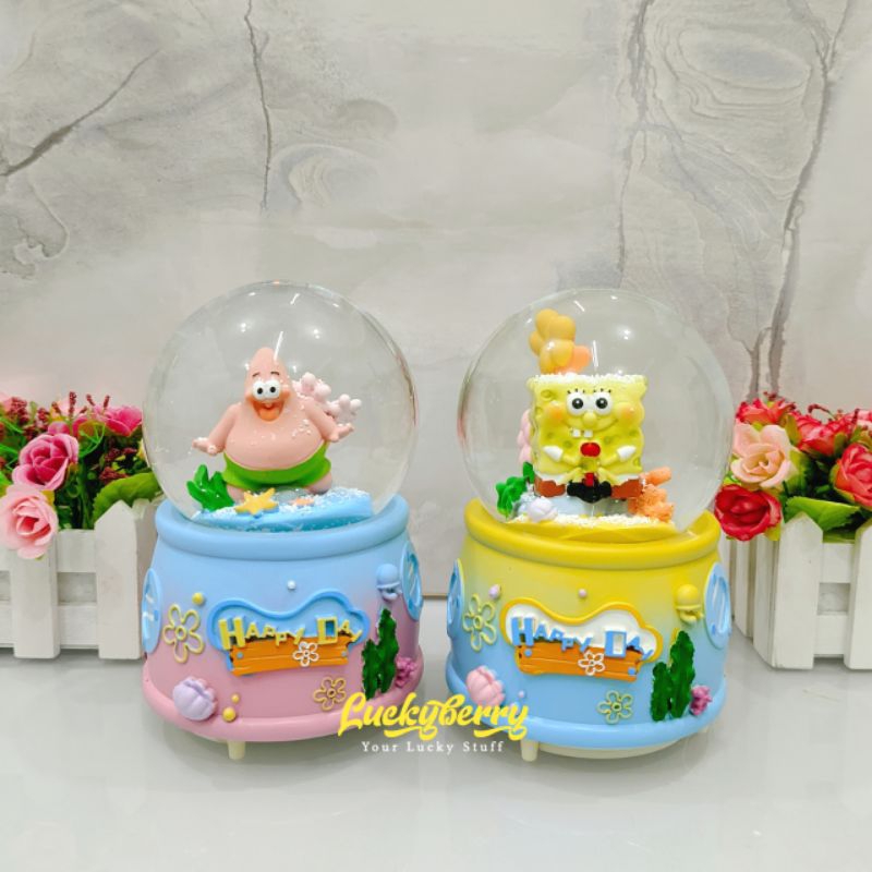 Jual Snowball /Pajangan Bola Kaca Music Box XL (100) + Lampu Salju ...