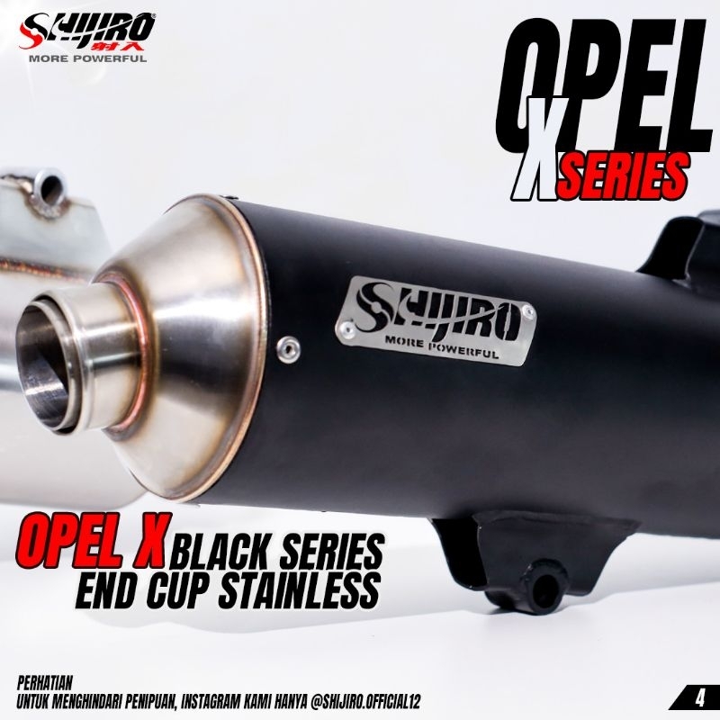 Jual KNALPOT STANDAR RACING SHIJIRO TYPE NEW OPEL X BLACK FOR AEROX N ...