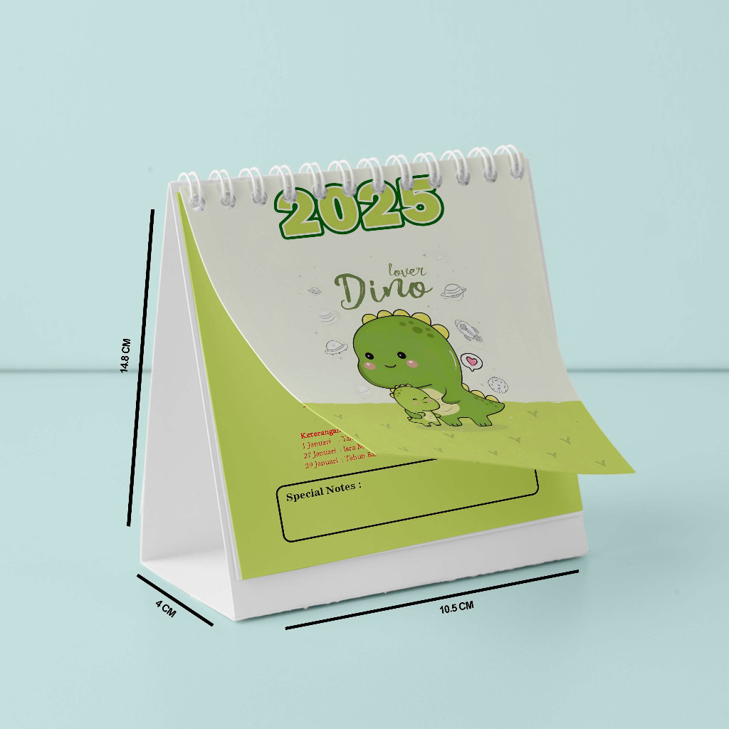 Jual Kalender Meja Mini 2025 Portable Edisi Dino Cartoon II Praktis dan ...