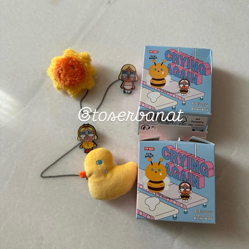 Jual popmart 100% original blindbox bb cry baby crying again pendant ...