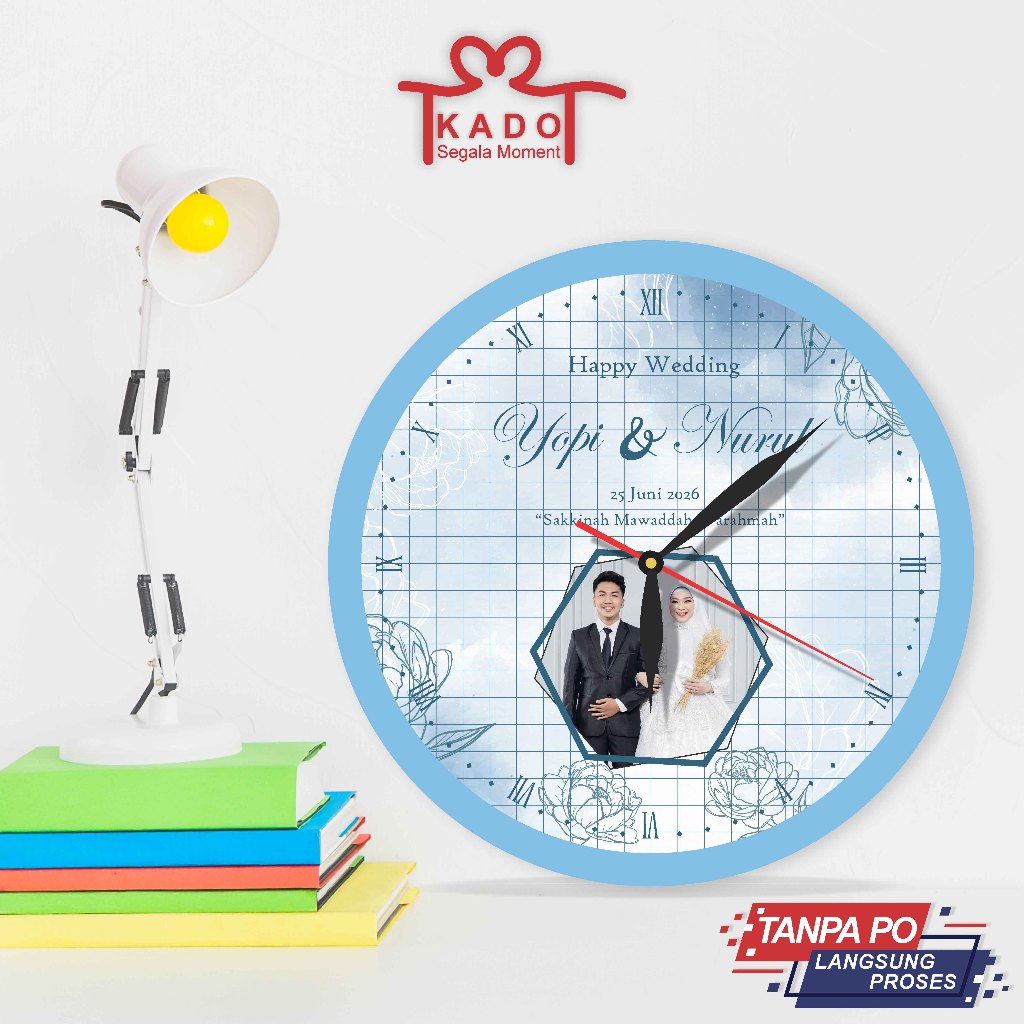 Jual Jam Custom Foto Diameter 10CM / Gift Engagement Lucu Estetik ...