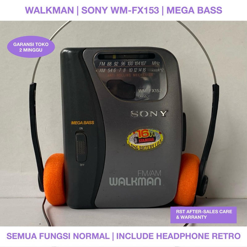 Jual WALKMAN | SONY WM-FX153 | BONUS HEADPHONE RETRO | Shopee Indonesia