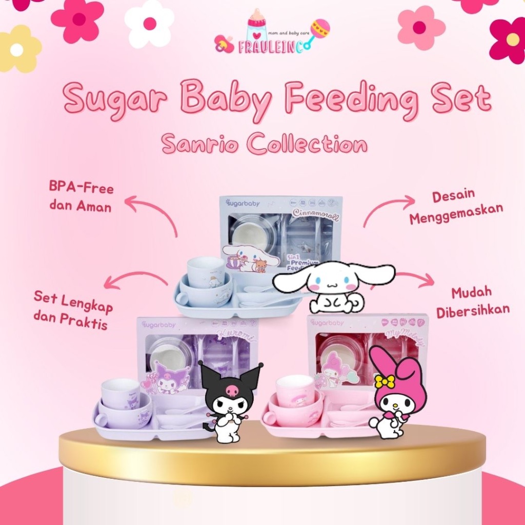 Jual Sugarbaby 5in1 Premium Feeding Set Sanrio Collection/Set Alat ...